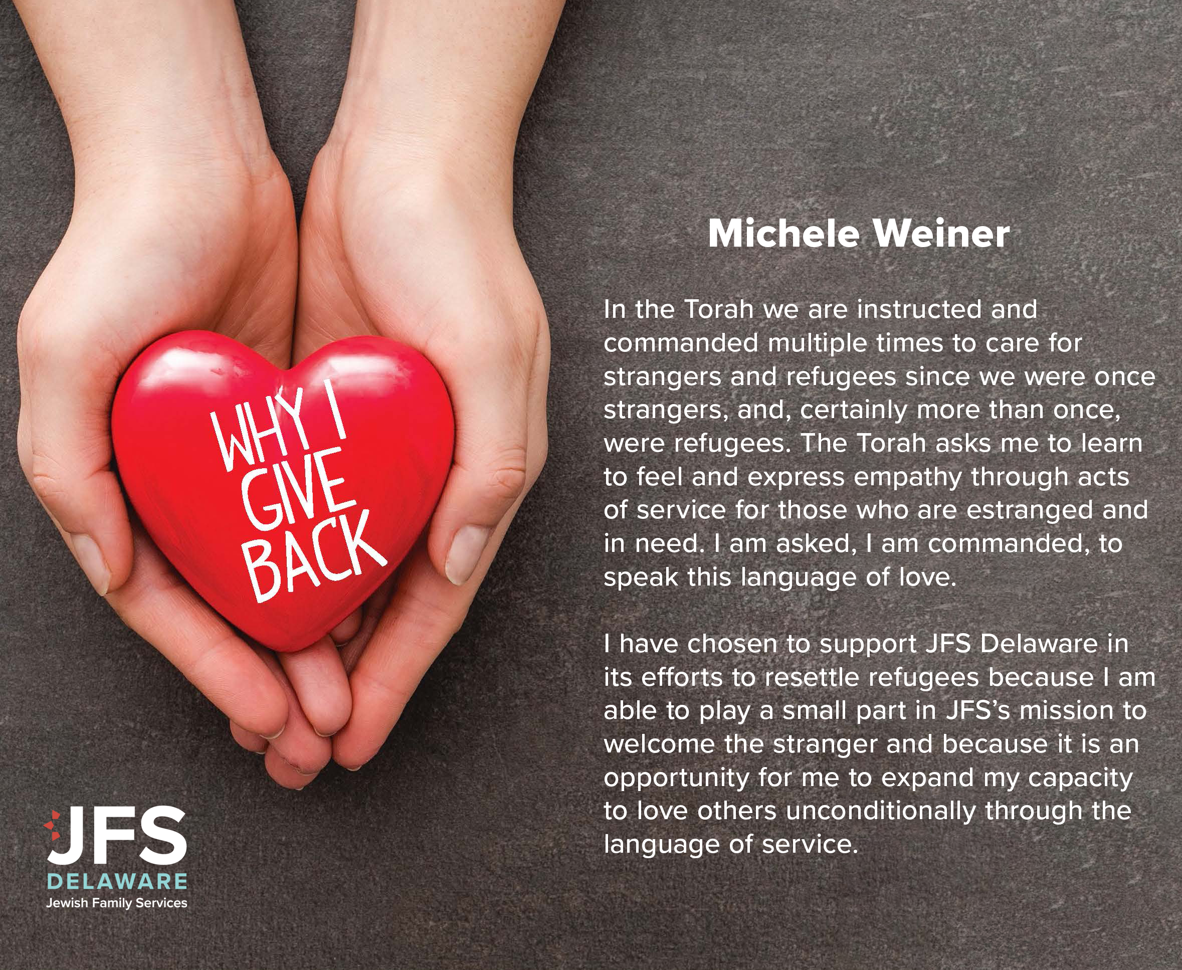 Why I Give Back: Michele